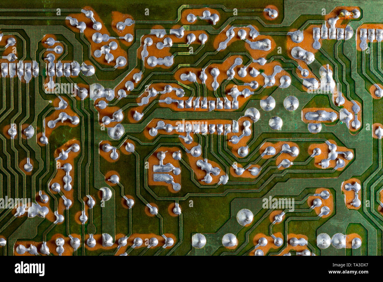 Back side of green circuit board hi-res stock photography and images ...