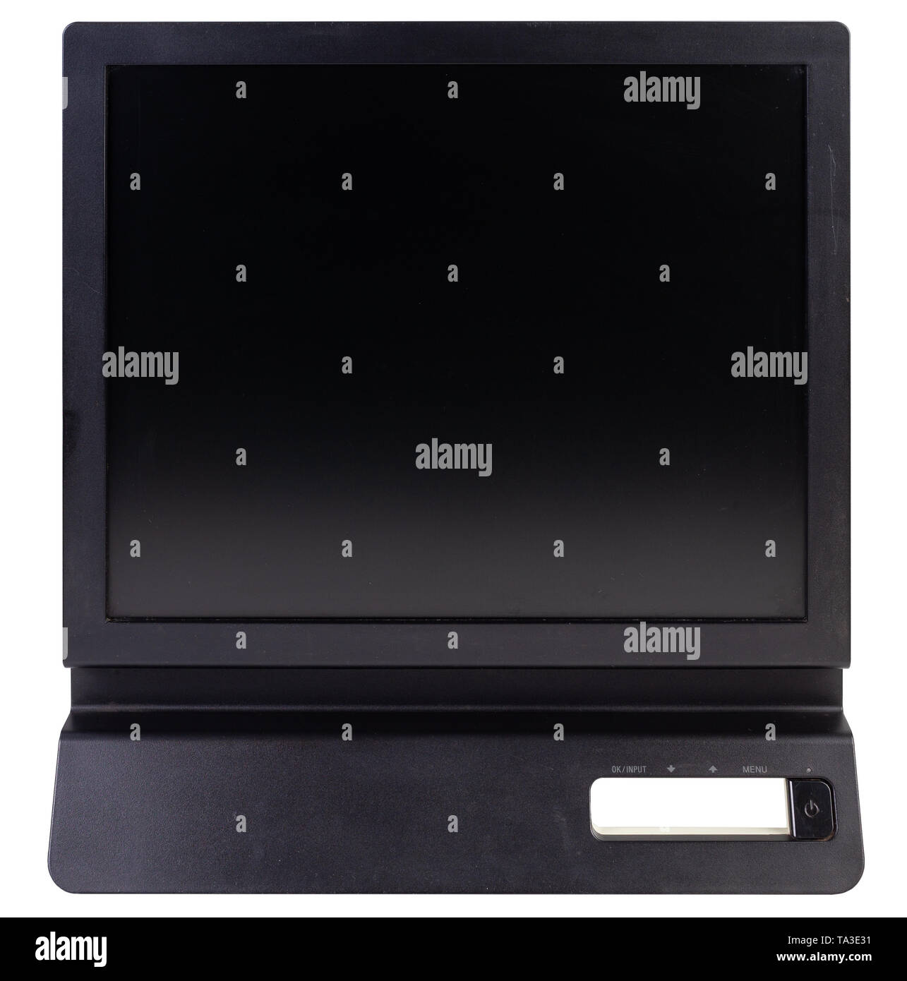 black flat TN LCD monitor isolated on white background Stock Photo - Alamy