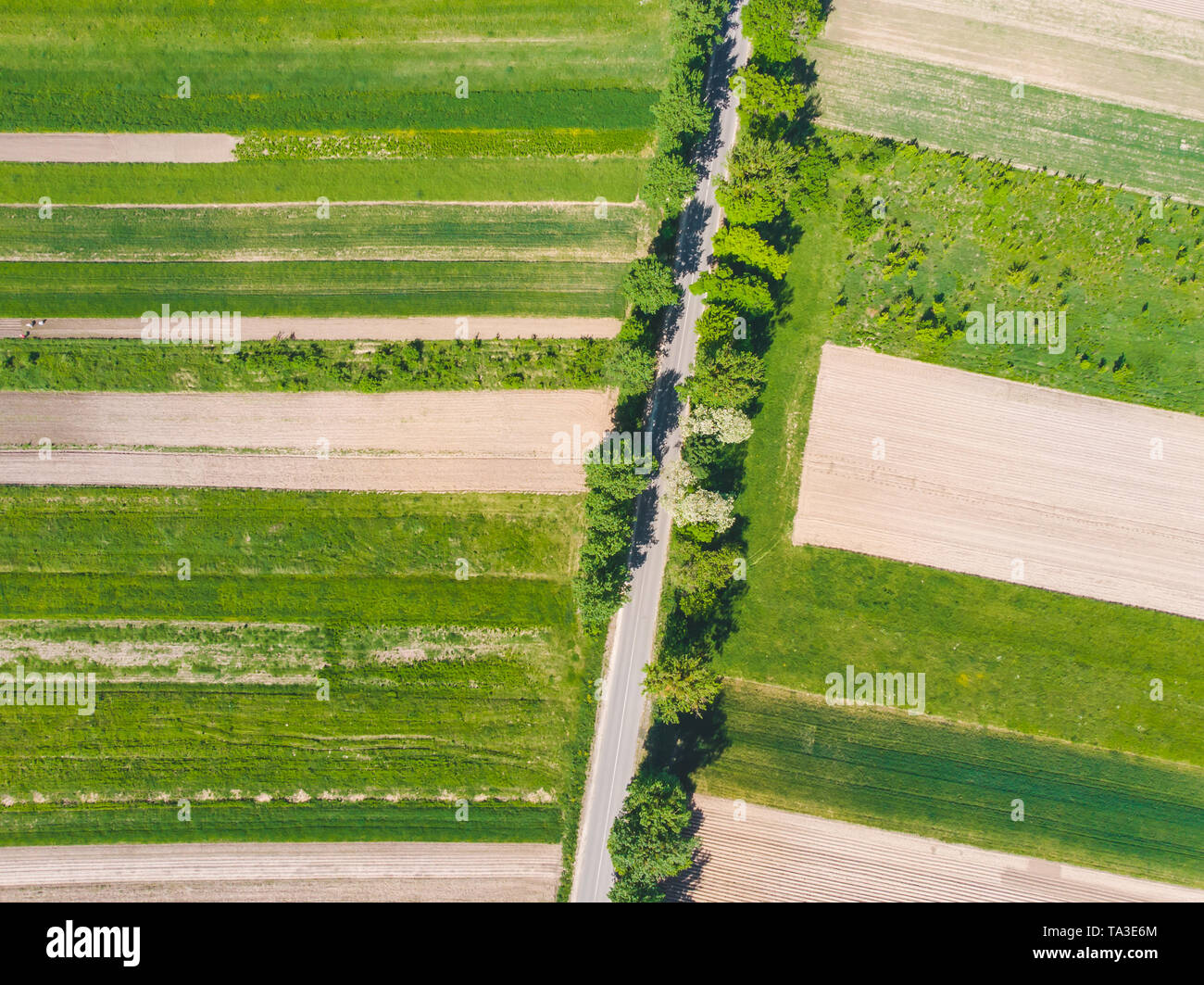 aerial view of farming fields. agronomy concept Stock Photo - Alamy