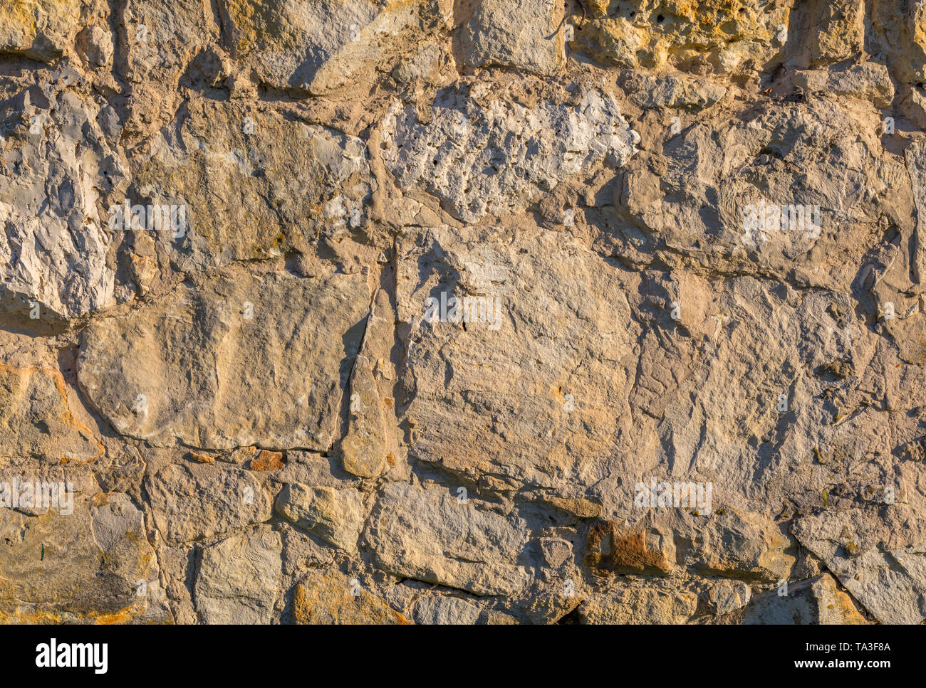 old limestone wall at daylight surface close-up background Stock Photo ...
