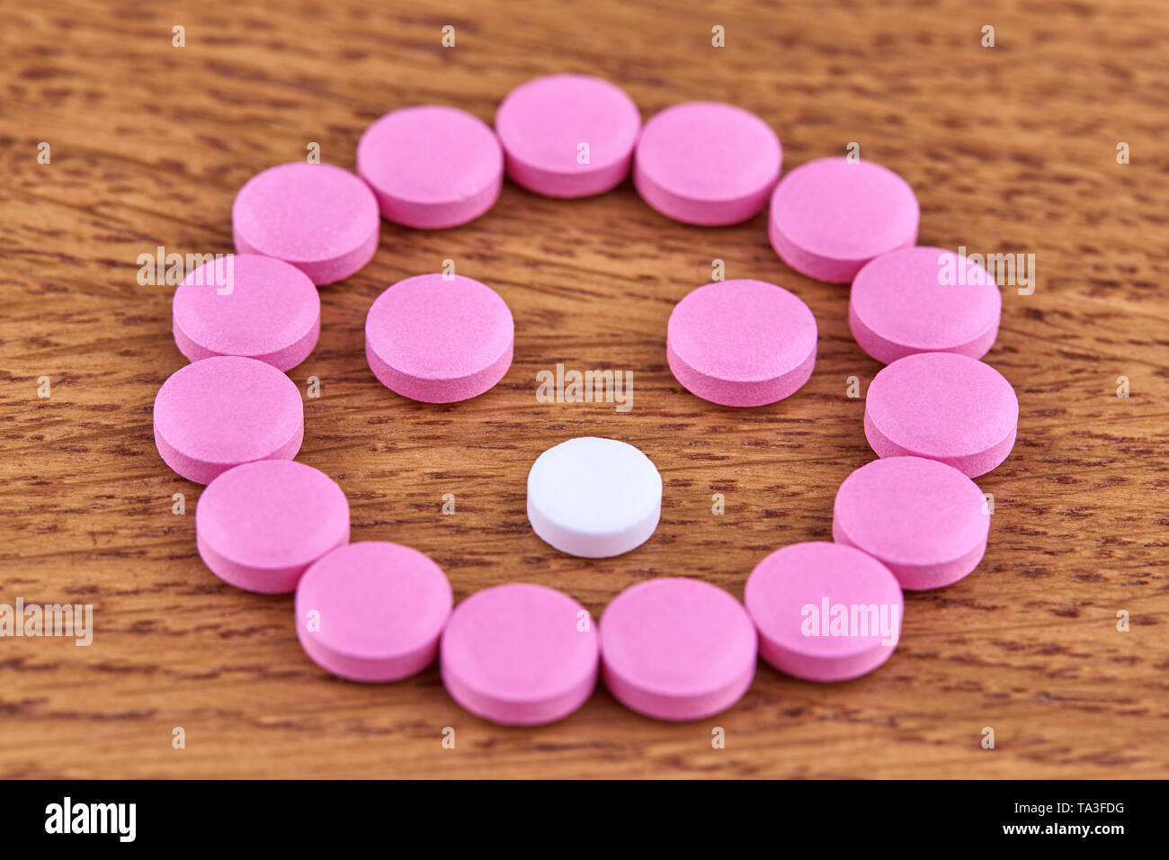 Pink And White Small Pill