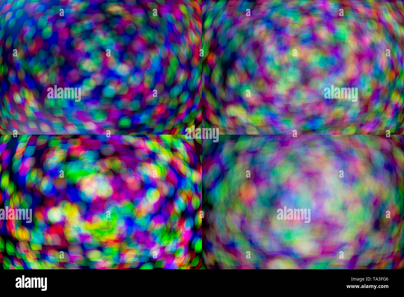 set of natural rgb lens blur on dark backgrounds Stock Photo - Alamy