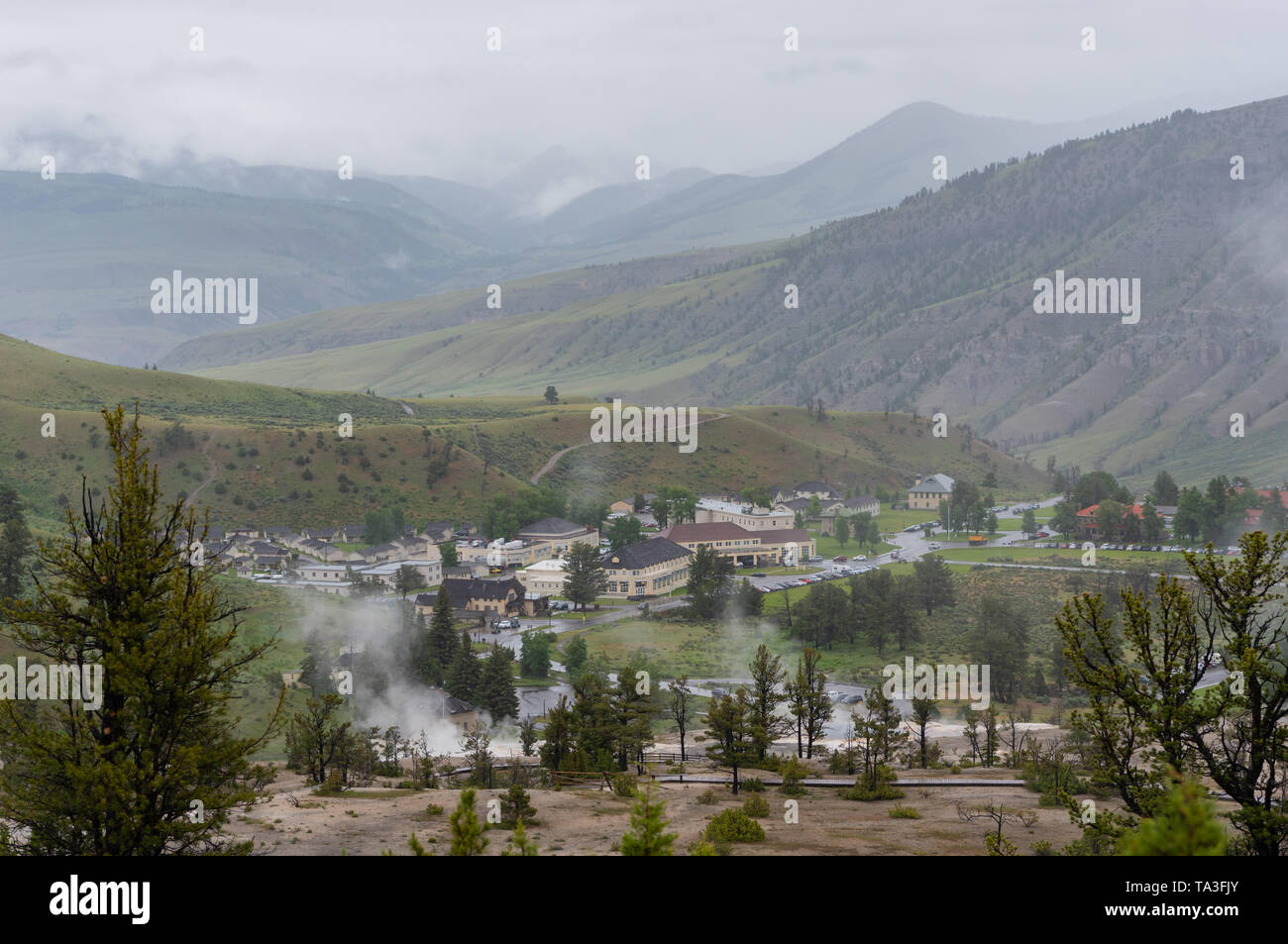 Village of mammoth hot springs hi-res stock photography and images - Alamy