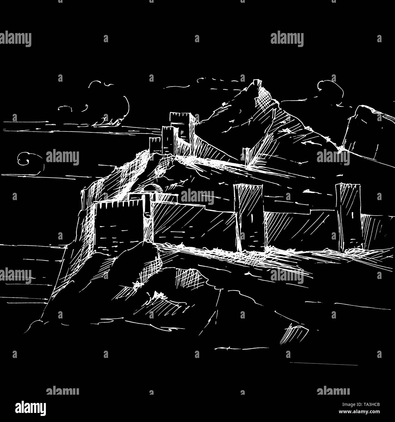 Sudak castle Stock Vector Images - Alamy