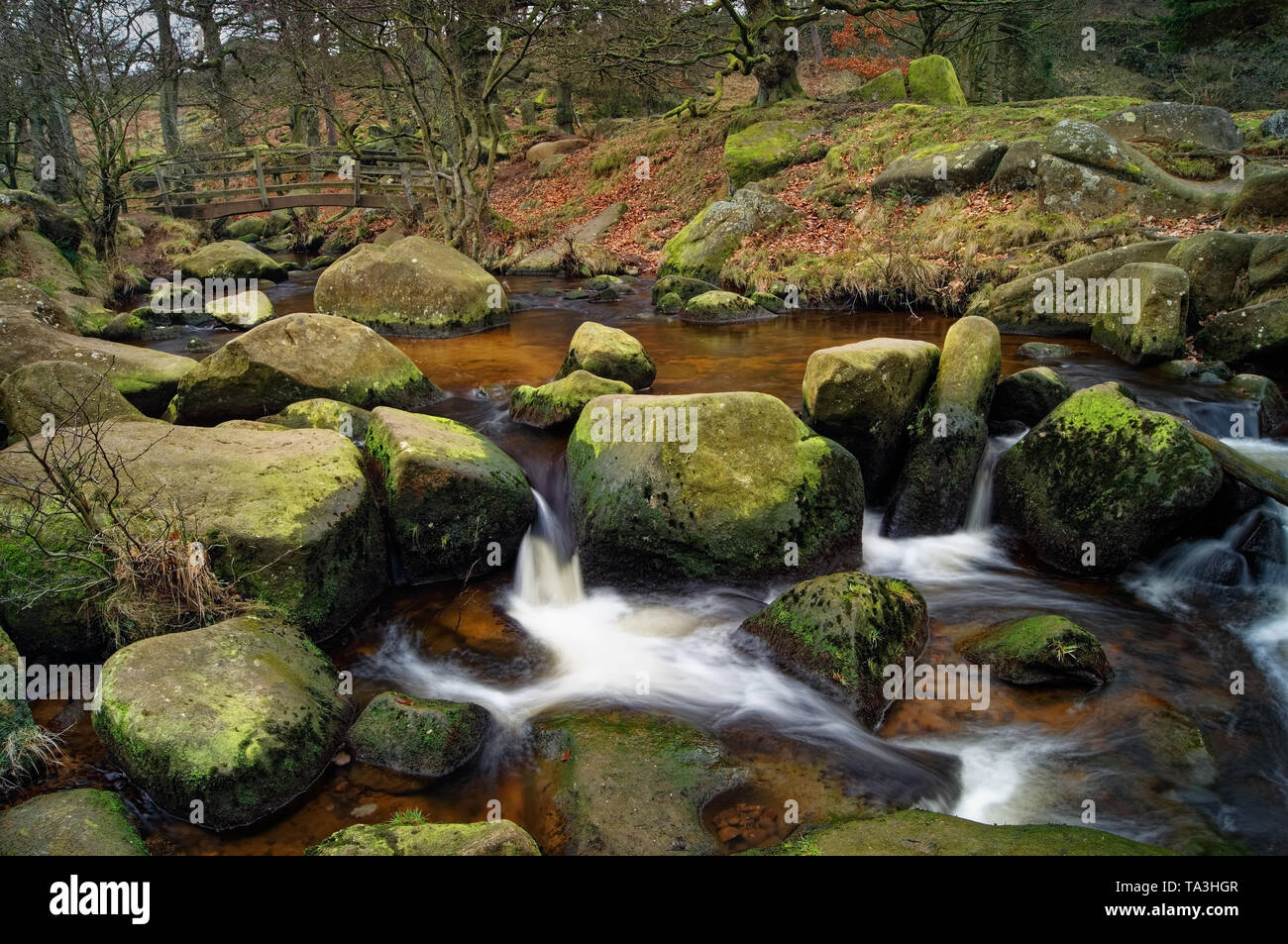 Padley gorge waterfalls peak district hi-res stock photography and ...