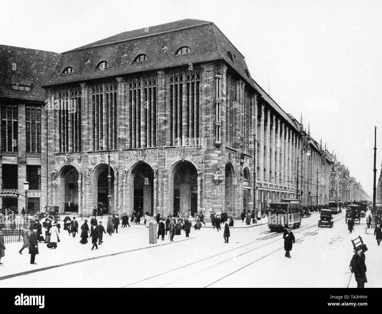 The department store Wertheim in Berlin. The first department store of ...