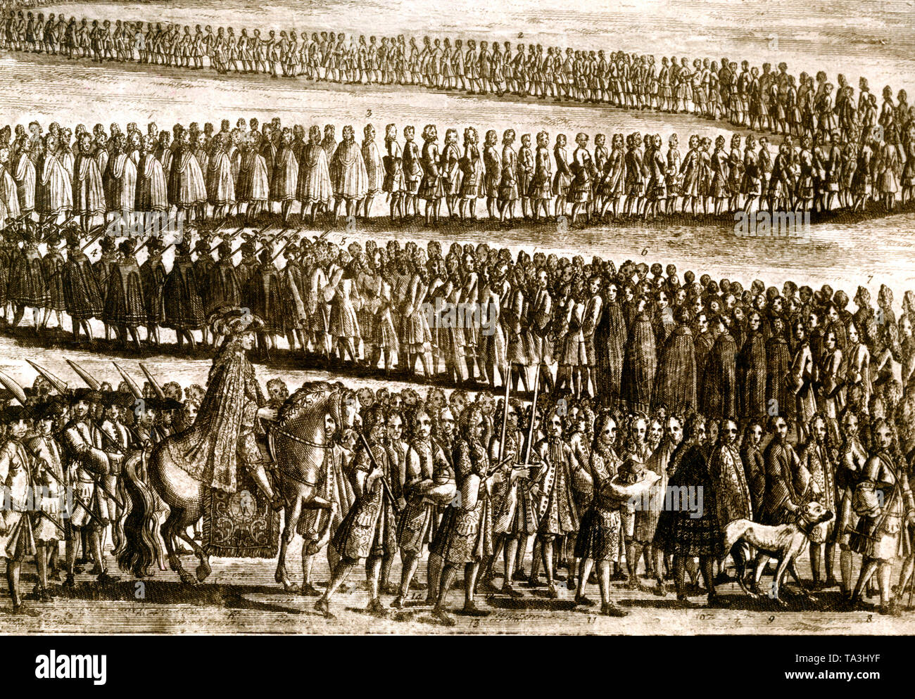 Homage ceremony at the time of Emperor Carl VII (undated photograph ...