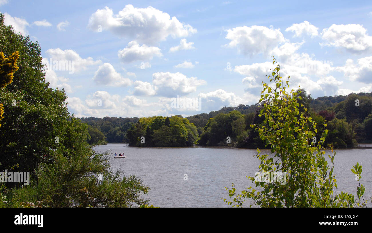 Trentham Lake, one of Capability Brown's largest lakes Stock Photo - Alamy