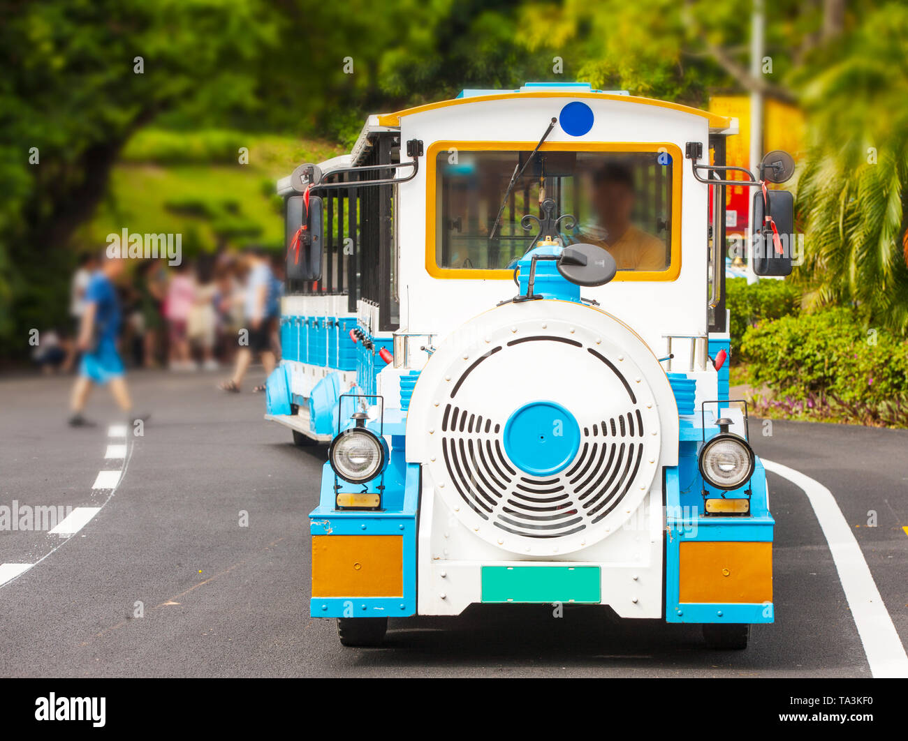 electric tourist car in a Park in China Stock Photo - Alamy