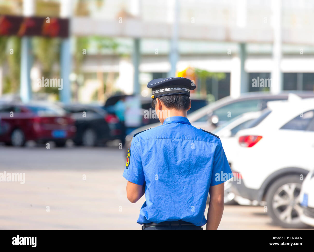policeman on the streets in China Stock Photo - Alamy