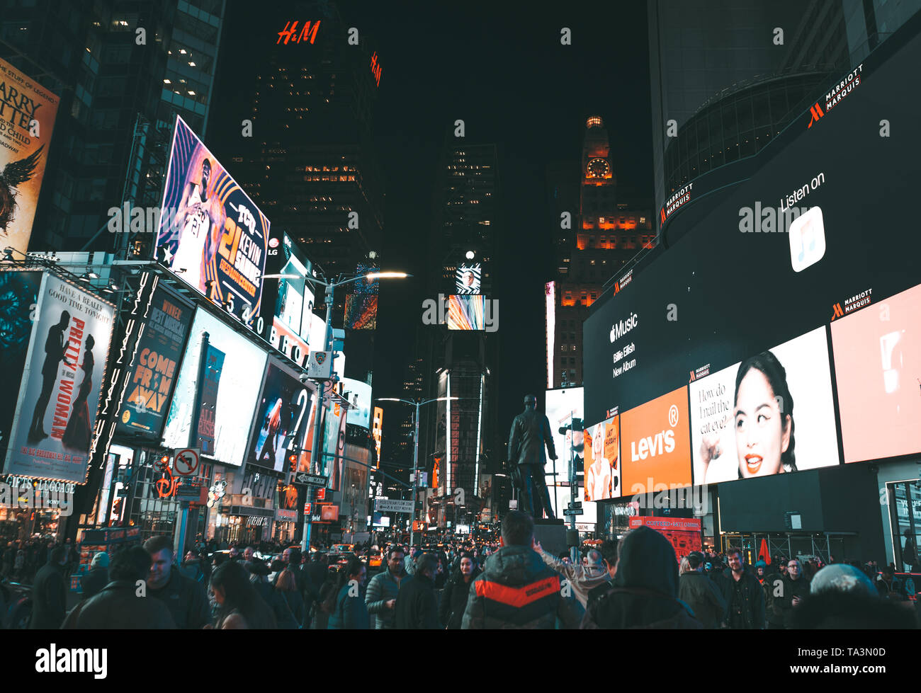 Busy Times Square in New York CIty Stock Photo - Alamy