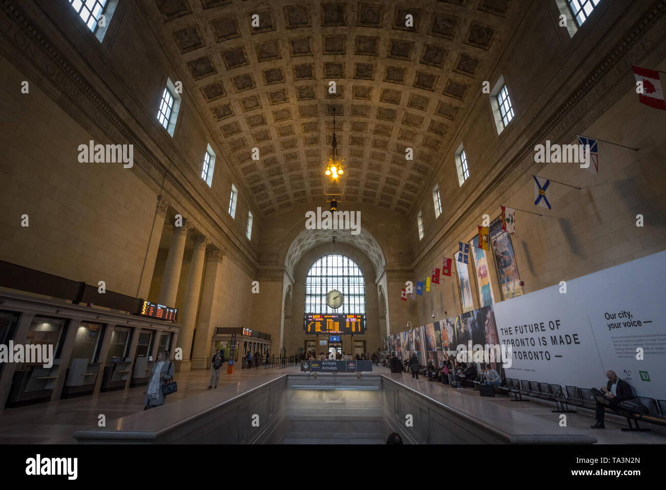 TORONTO, CANADA - NOVEMBER 13, 2018: Toronto main hall with its ...