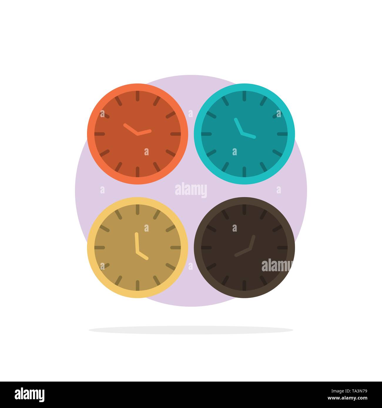Different time zone clocks Stock Vector Images - Alamy