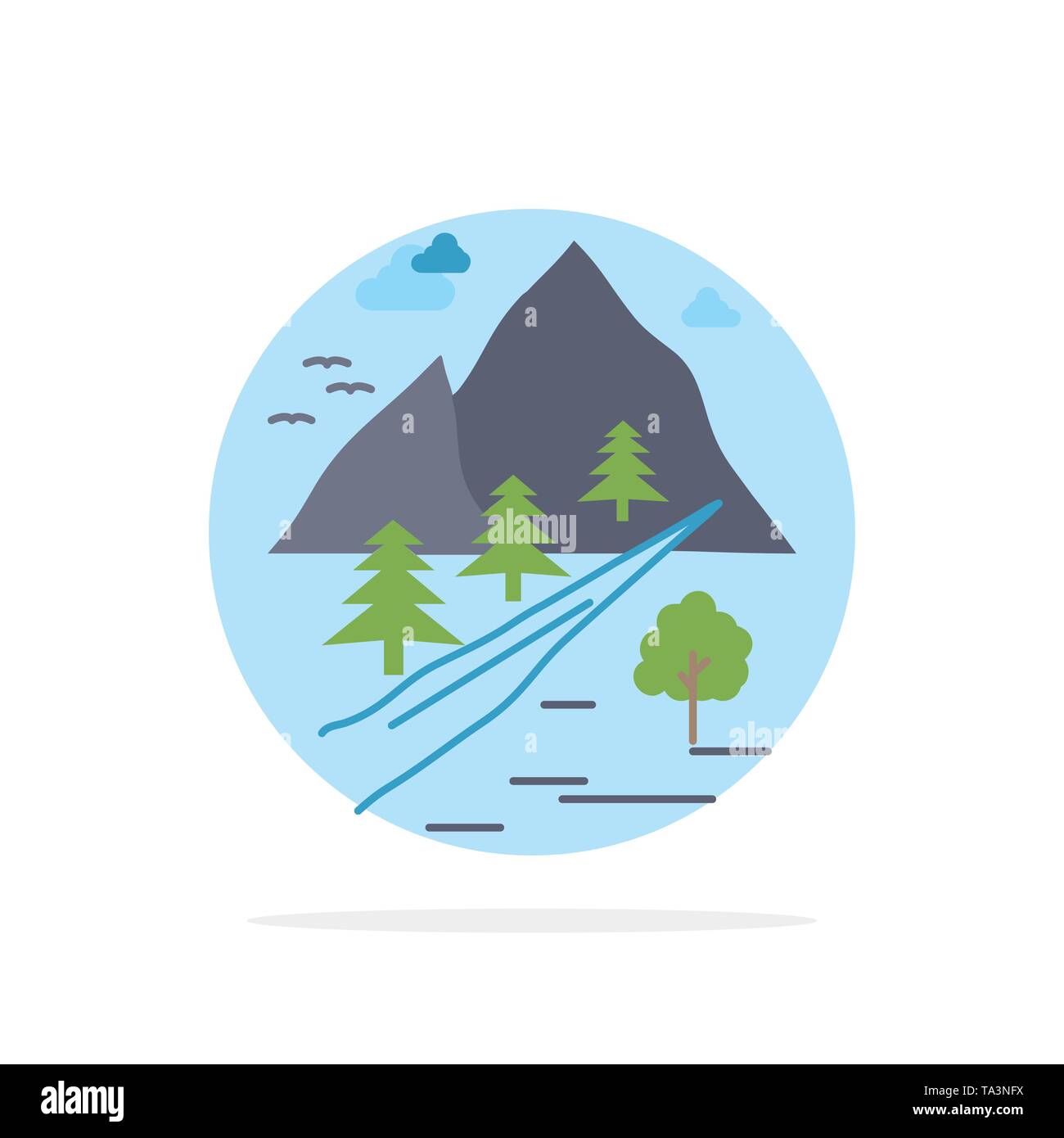 Mountains hill rocks valley Stock Vector Images - Alamy