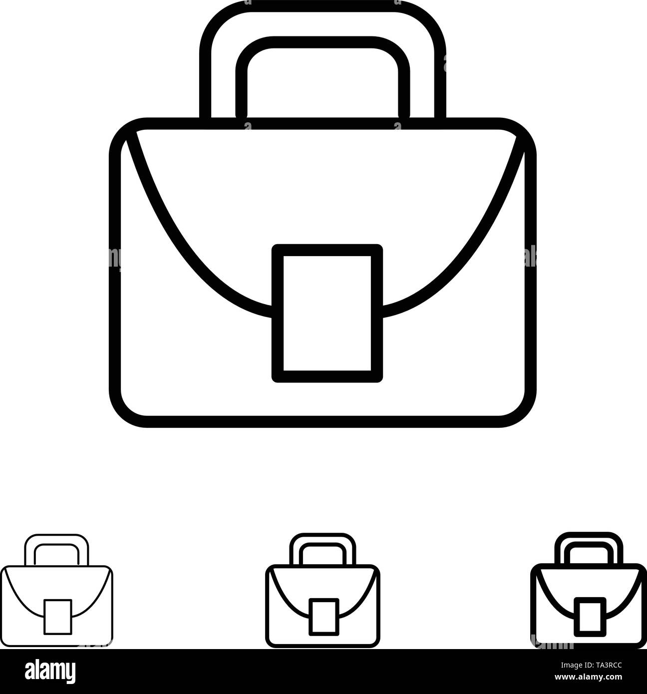 Bag, Worker, Logistic, Global Bold and thin black line icon set Stock Vector Image & Art - Alamy