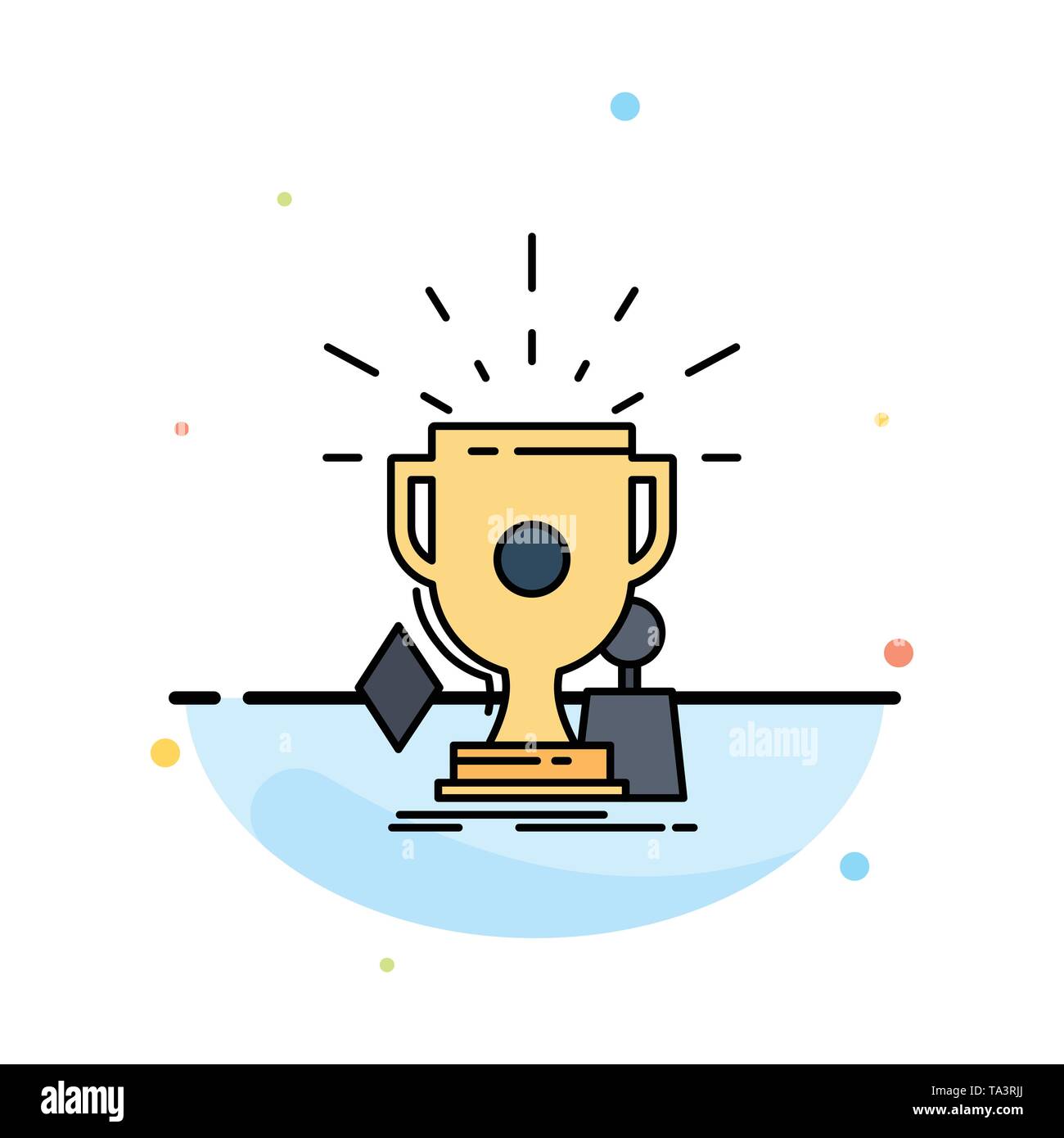 awards, game, sport, trophies, winner Flat Color Icon Vector Stock ...