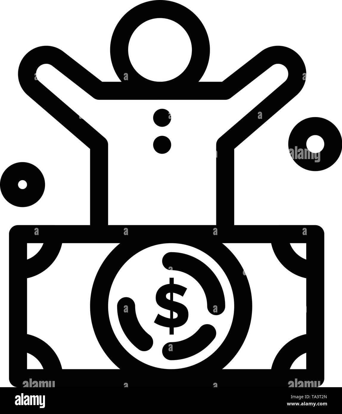 Rich man vector vectors Black and White Stock Photos & Images - Alamy