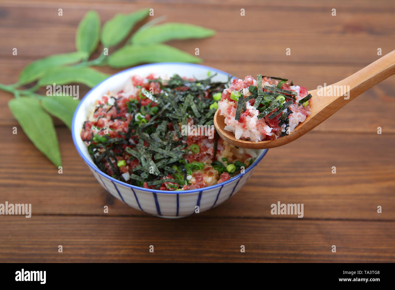 Gyu-toro don (rice with raw beef Stock Photo - Alamy