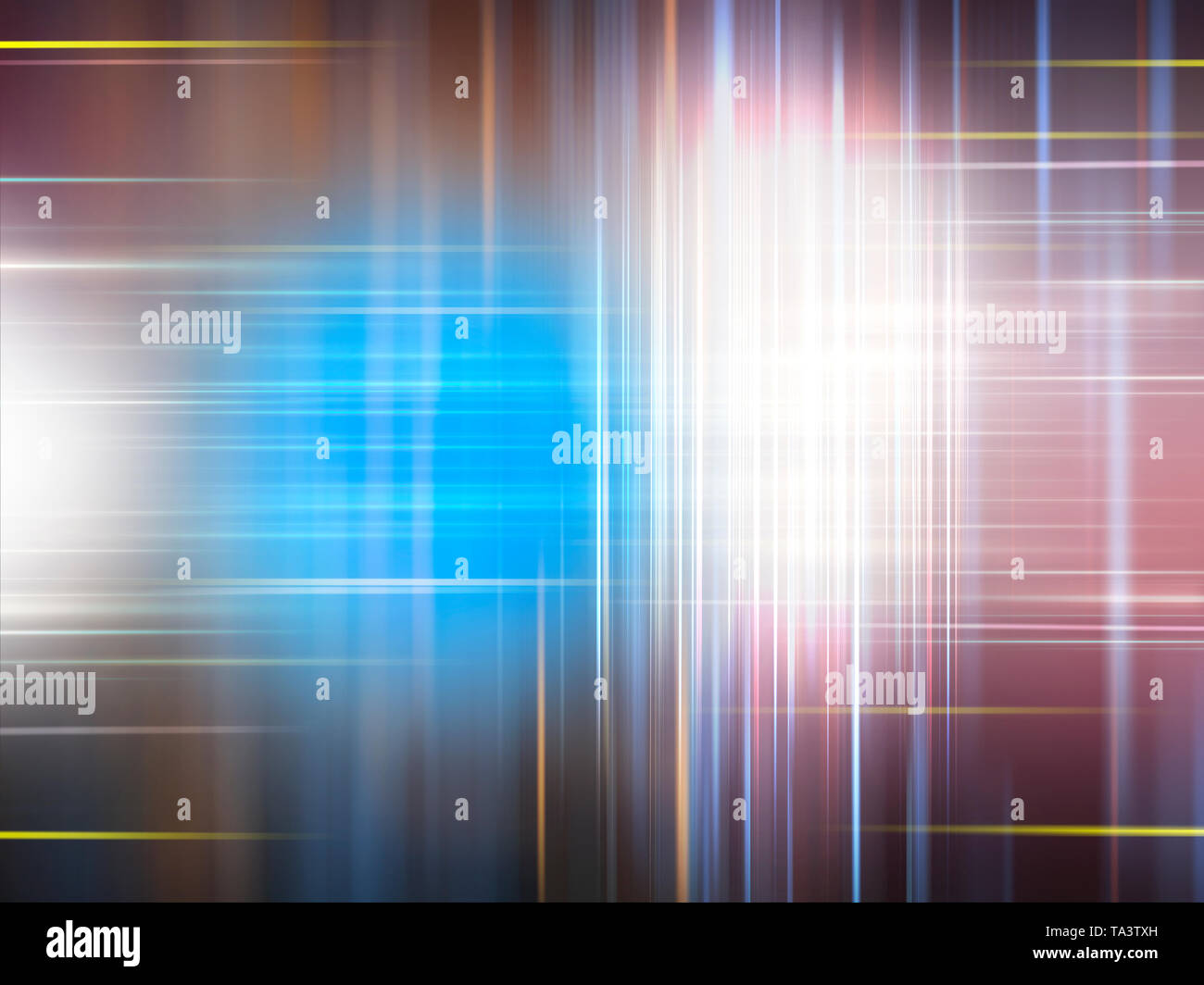 Different dimension space giving out light beam Stock Photo - Alamy