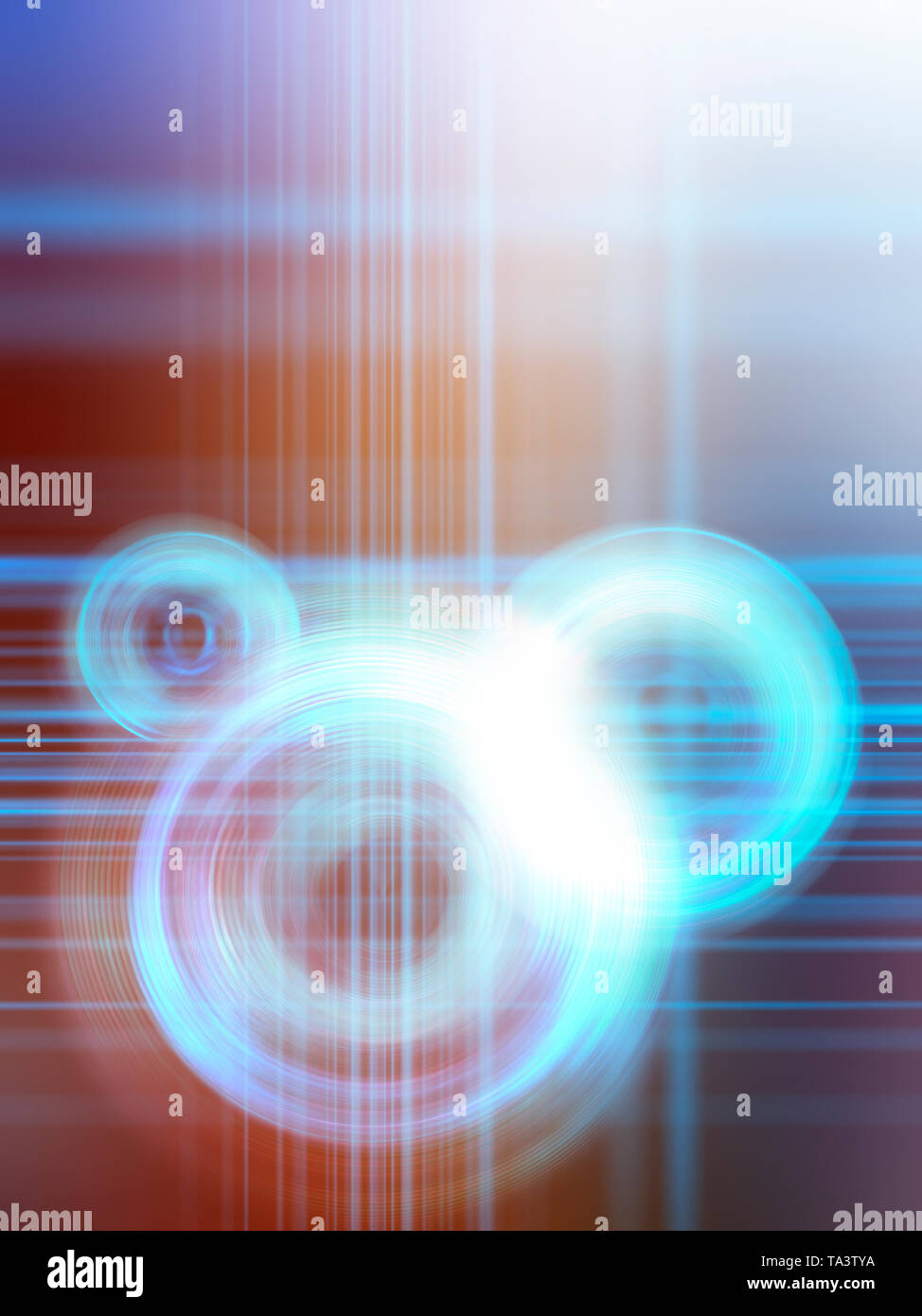 Different dimension space giving out light beam Stock Photo - Alamy