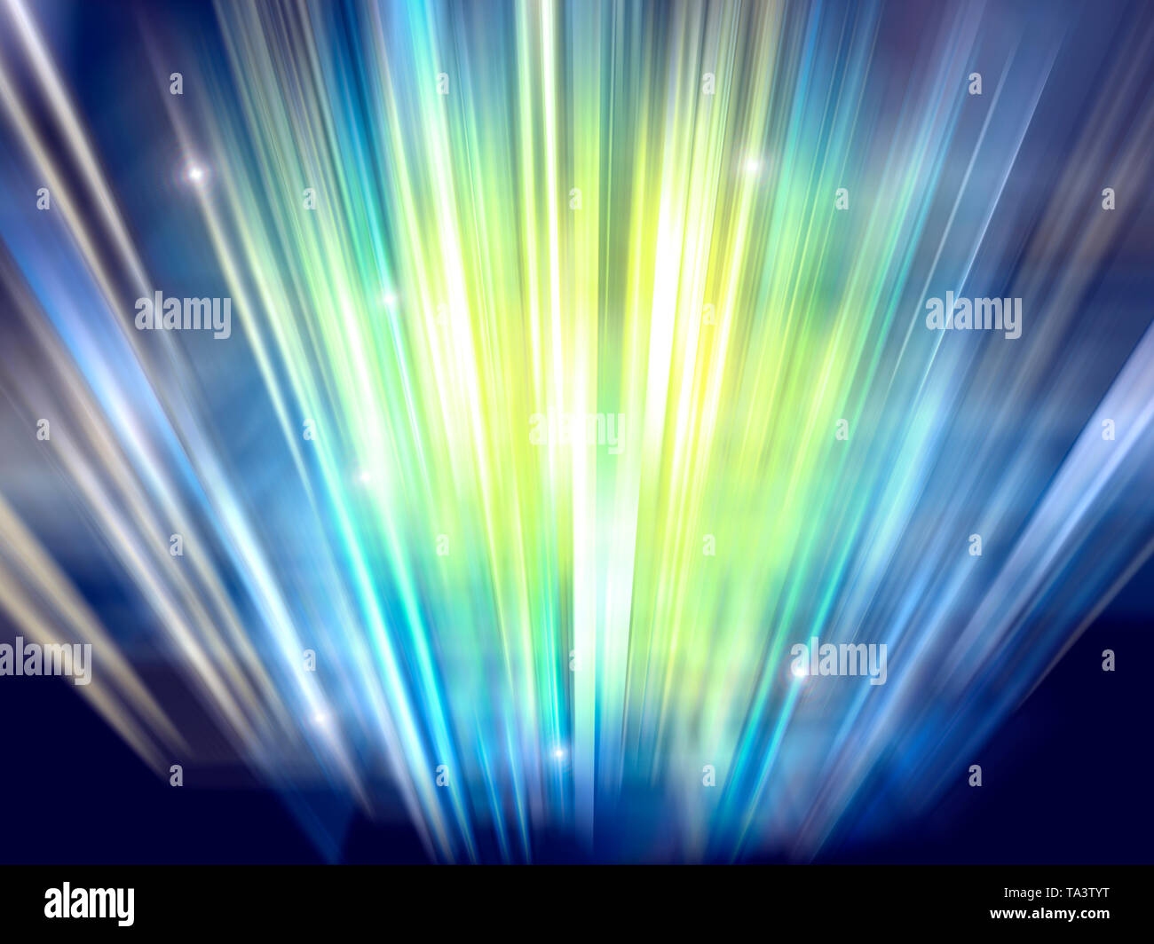 Different dimension space giving out light beam Stock Photo - Alamy