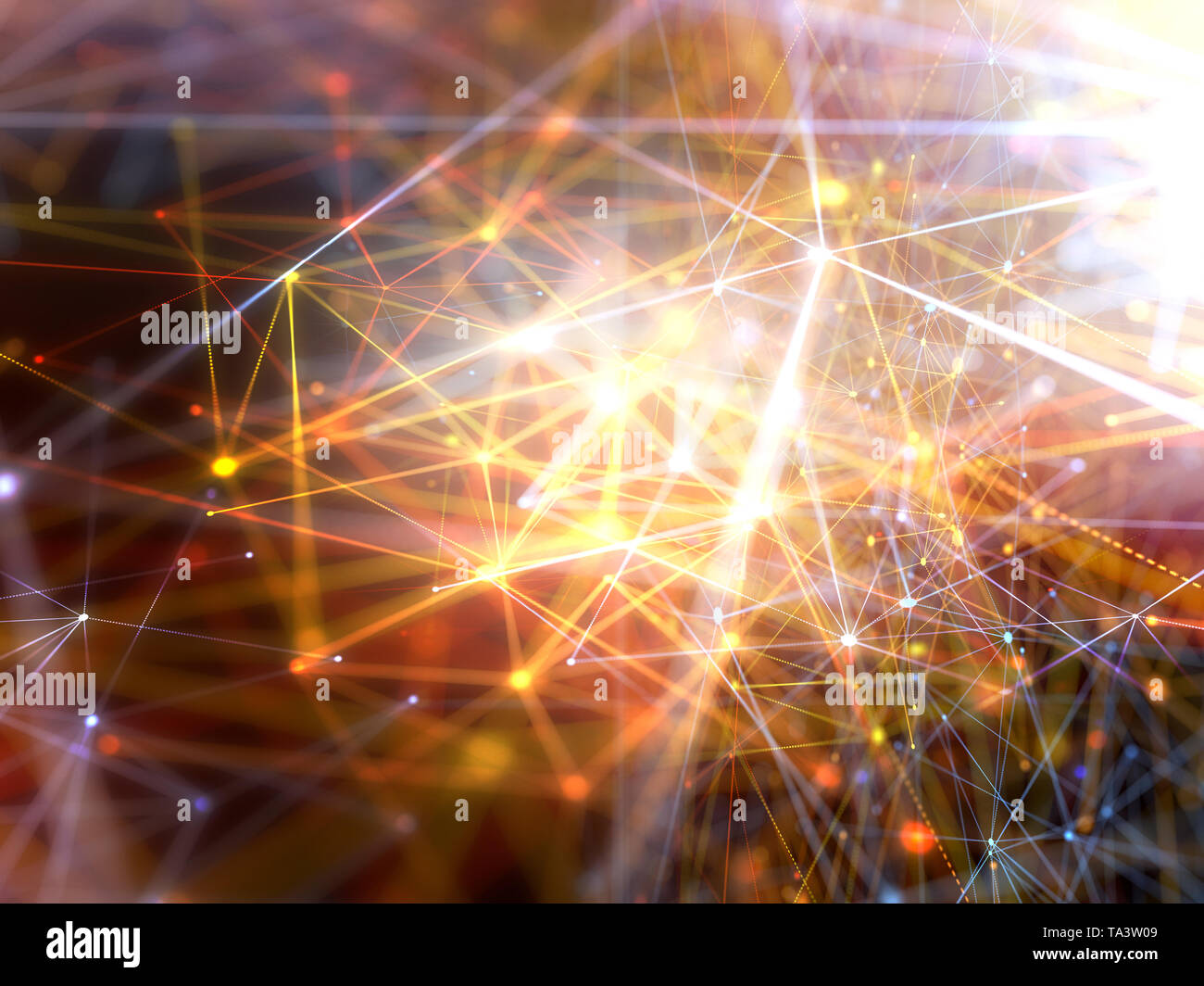 Different dimension space giving out light beam Stock Photo - Alamy