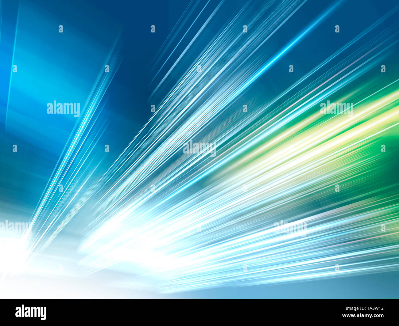 Different dimension space giving out light beam Stock Photo - Alamy