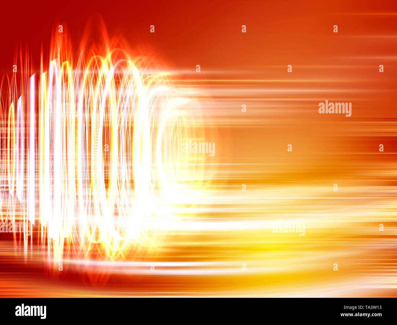 Different dimension space giving out light beam Stock Photo - Alamy