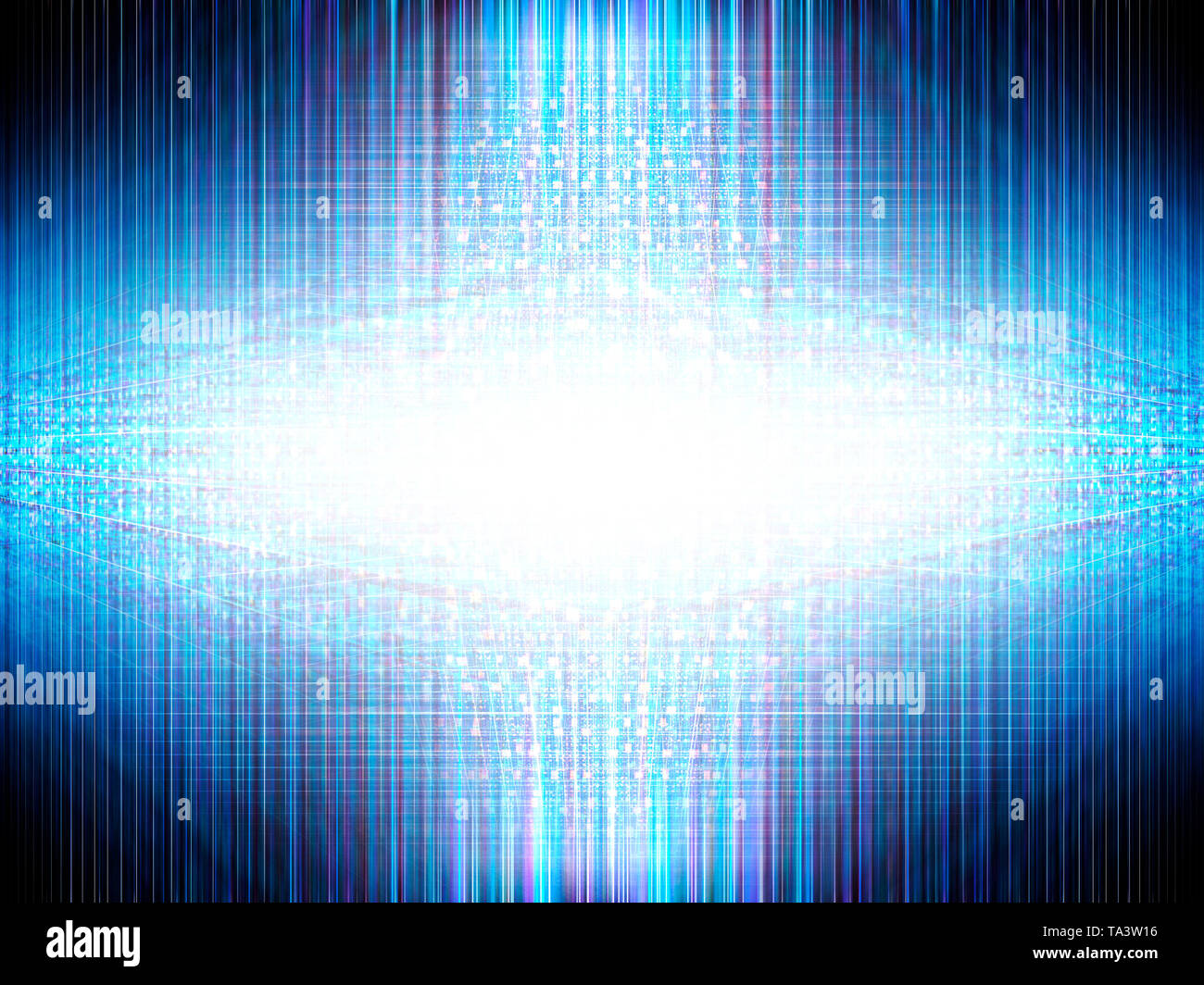 Different dimension space giving out light beam Stock Photo - Alamy