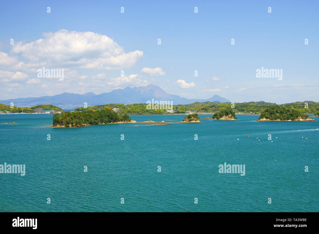 Mt. Unzen fugen and Matsushima, Kumamoto Prefecture, Japan Stock Photo ...