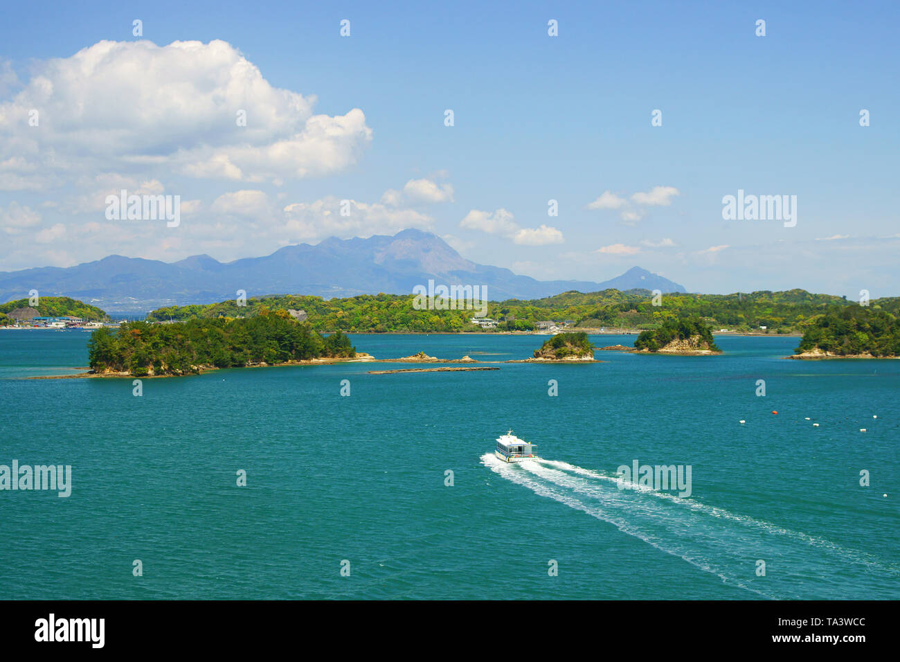 Mt. Unzen fugen and Matsushima, Kumamoto Prefecture, Japan Stock Photo ...