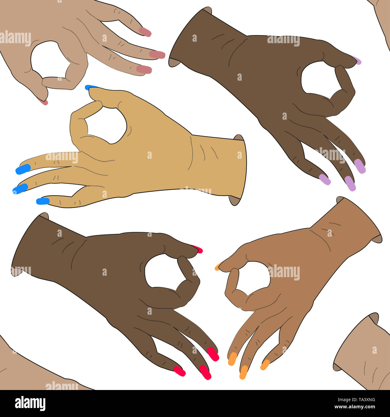 "Nonverbal language" - Signs and Symbols with the hands - OK Stock ...