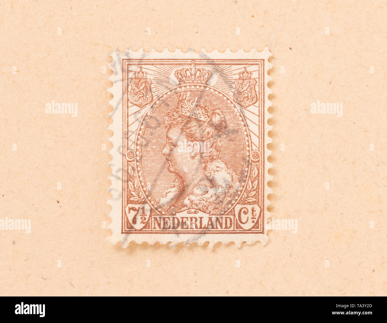 THE NETHERLANDS 1950: A stamp printed in the Netherlands shows the ...
