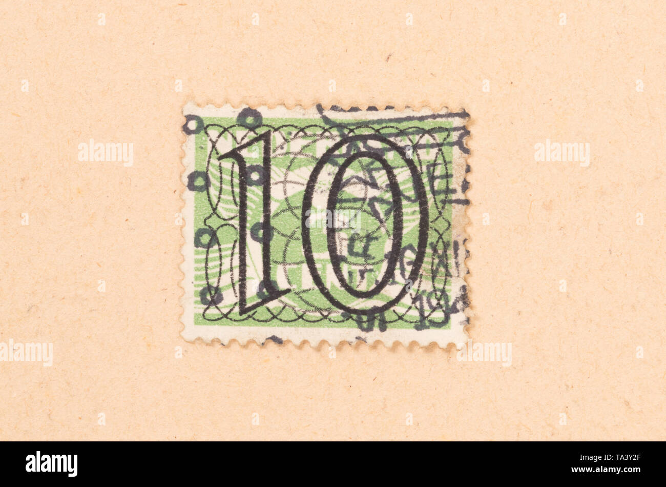 THE NETHERLANDS 1950: A stamp printed in the Netherlands shows it's ...