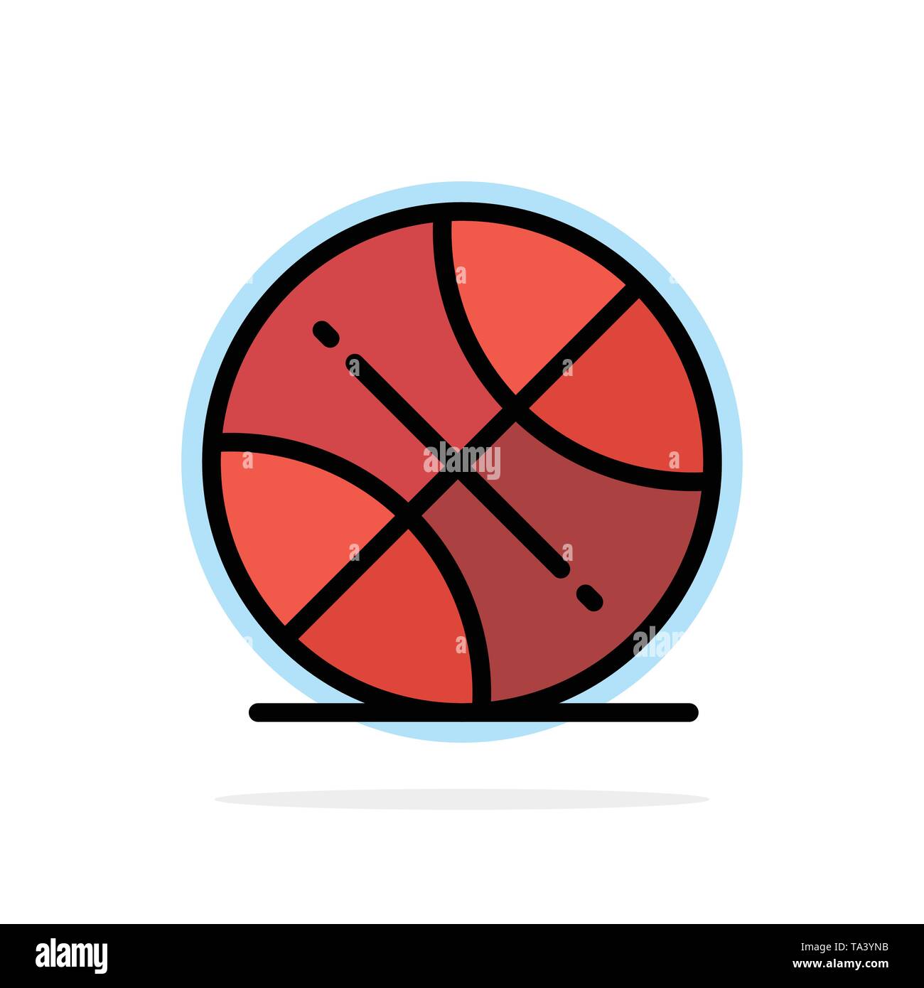 Basketball, Ball, Sports, Usa Abstract Circle Background Flat color ...