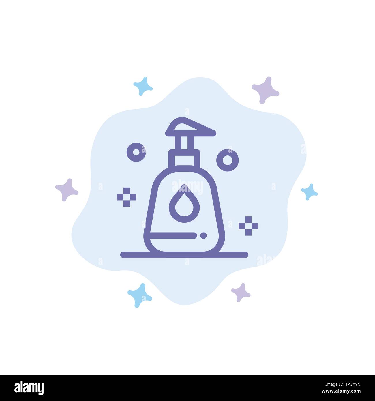 Cleaning, Spray, Clean Blue Icon on Abstract Cloud Background Stock ...