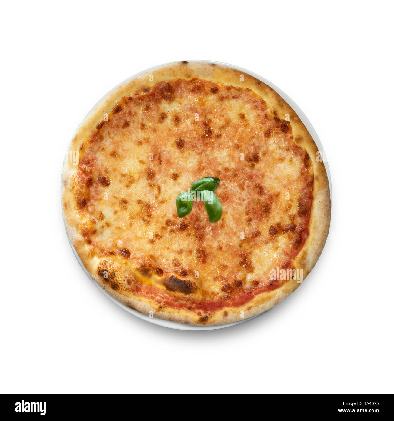 Fresh homemade pizza margherita Cut Out Stock Images & Pictures - Alamy