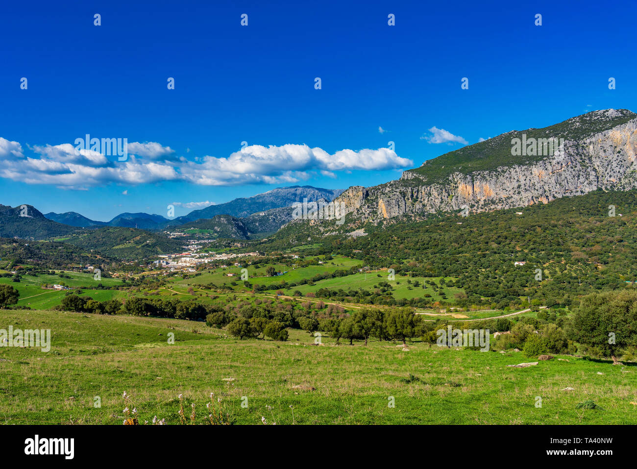 Ubrique, Cadiz. Spain. White villages of Andalusia in the park of ...