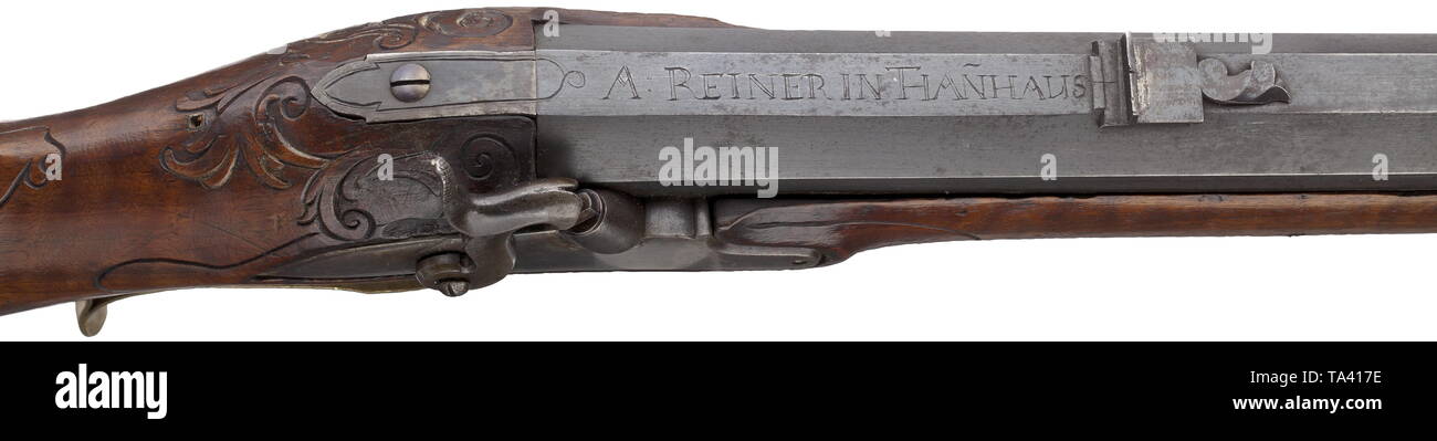 Civil long arms, flintlock and caplock, heavy caplock target rifle, A ...