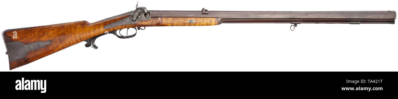 A percussion rifle, Tanner und Söhne of Hanover, circa 1860 Octagonal ...
