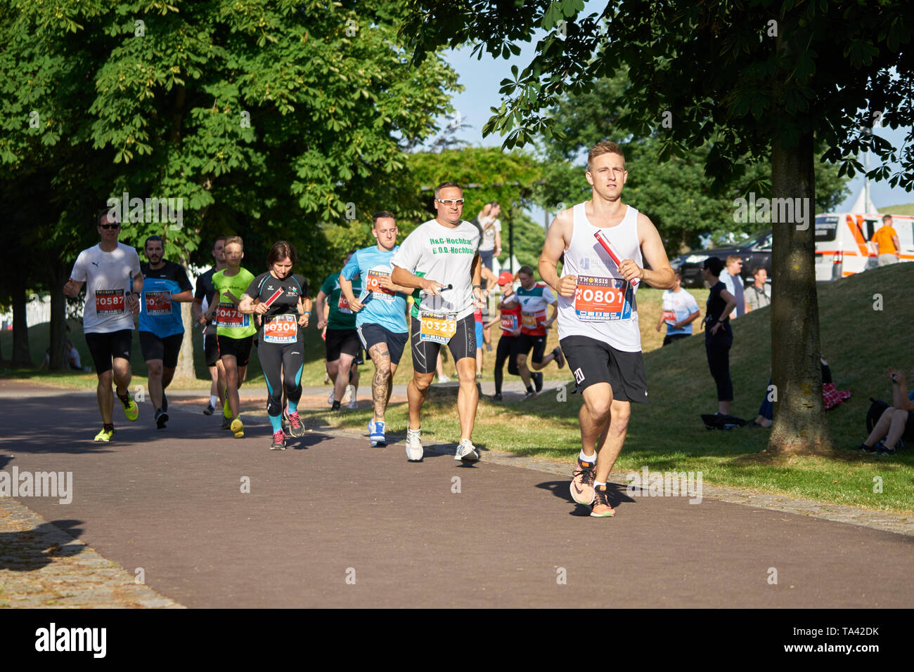 Employees jogging hi-res stock photography and images - Alamy