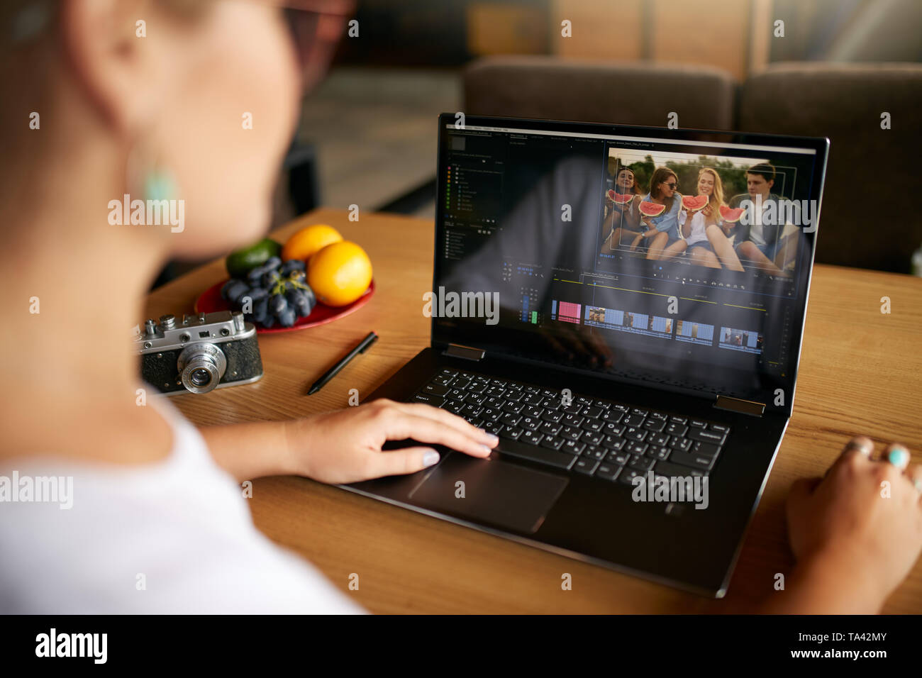 Video editing timeline close up hi-res stock photography and images - Alamy