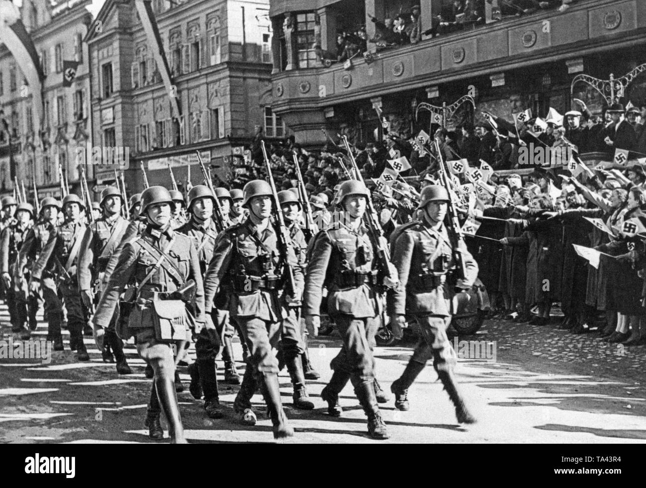during the annexation of Austria to the German Reich, German troops ...
