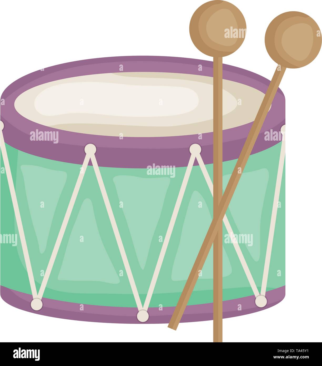 drum musical instrument toy vector illustration design Stock Vector ...
