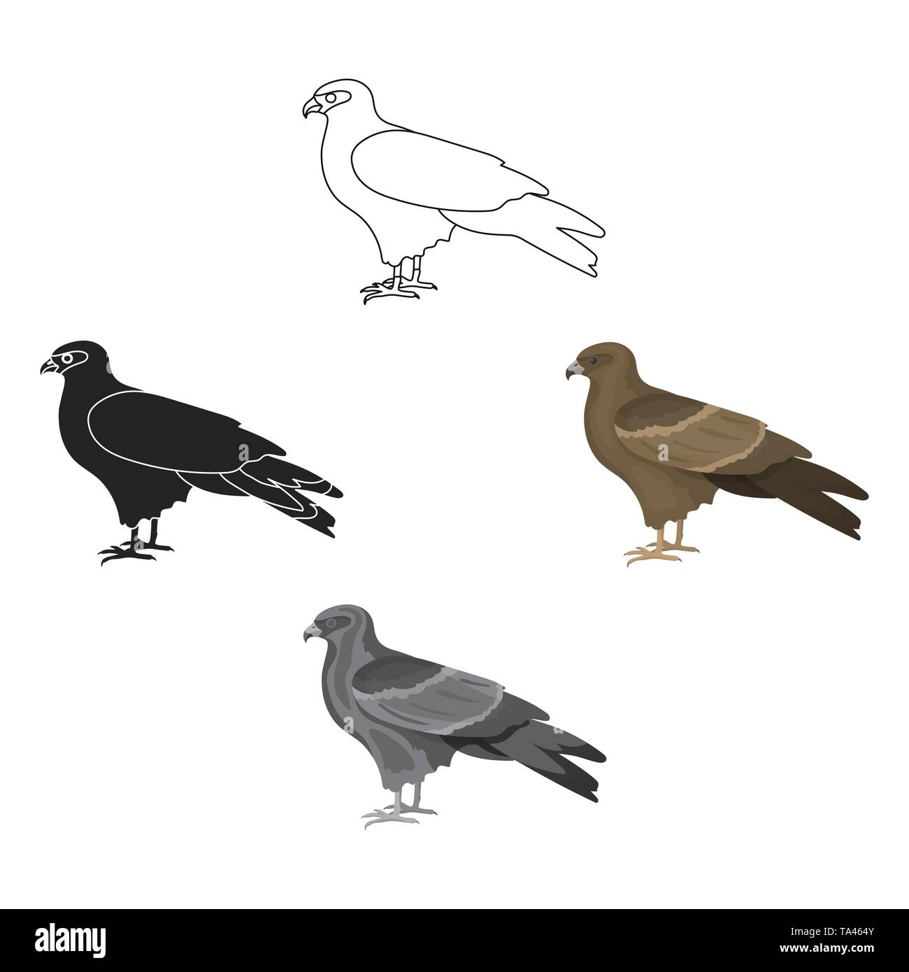 Kite icon in cartoon,black style isolated on white background. Bird ...