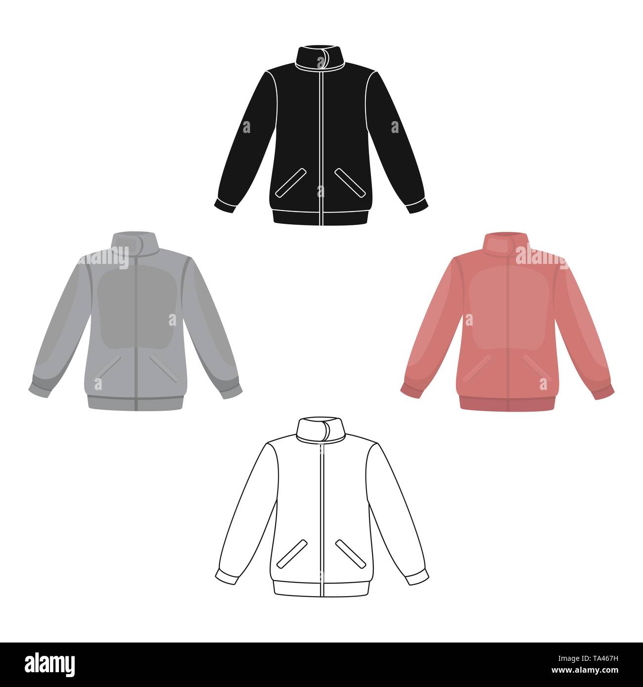 Black and white varsity jacket Cut Out Stock Images & Pictures - Alamy