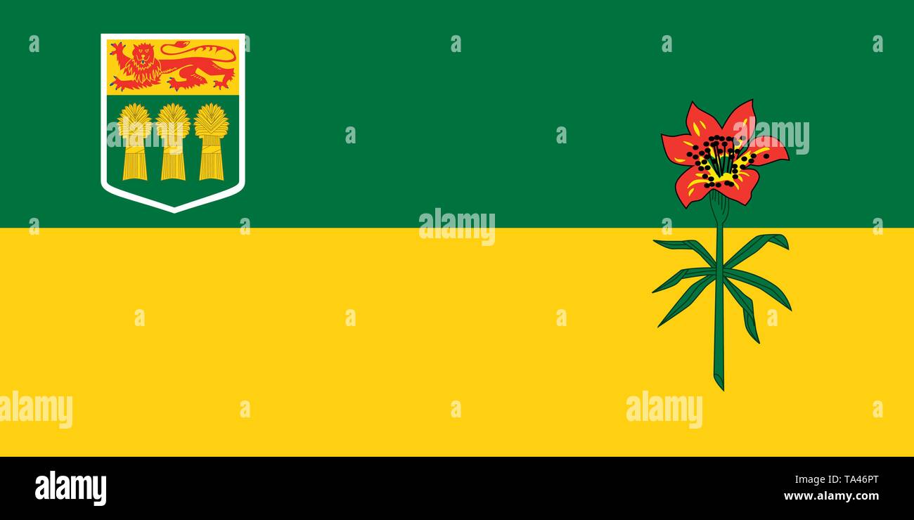 Flag of the province of saskatchewan Stock Vector Images - Alamy