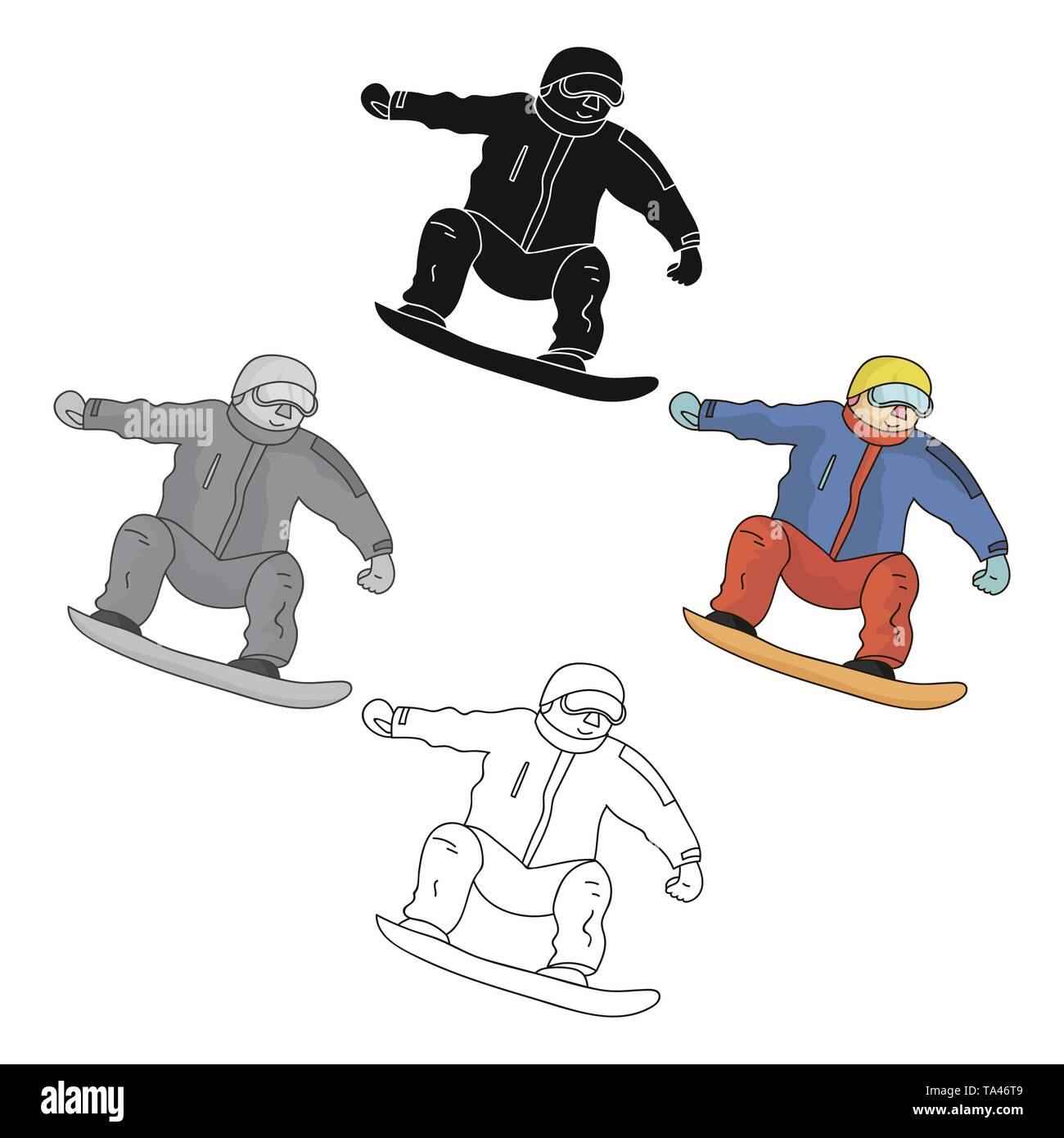 Olympic Snowboard Cartoon