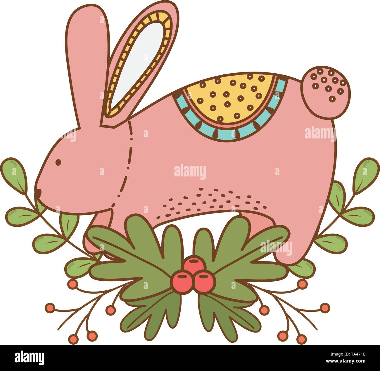 Rabbit cartoon design, Animal cute zoo life nature and fauna theme ...