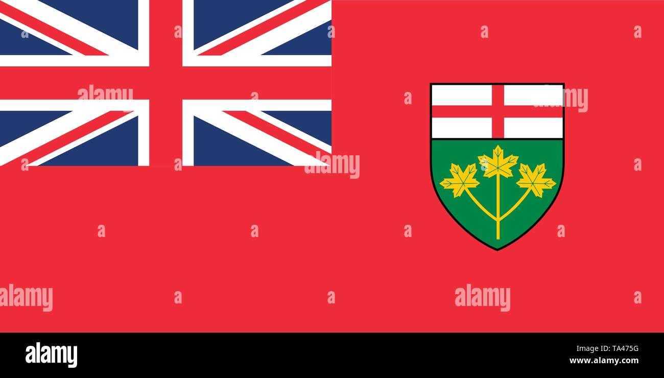 Vector flag of Ontario, province of Canada. Toronto Stock Vector Image ...